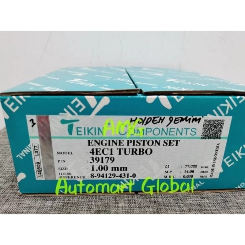 Jual piston Holden Gemini turbo 4ec1 pen 25cm 4pc teikin os100 | Shopee Indonesia