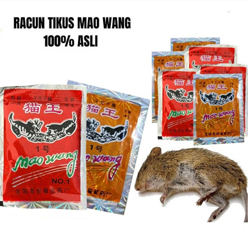 Jual Racun Tikus Mao Wang Original Hologram Basmi Hama Tikus | Shopee ...