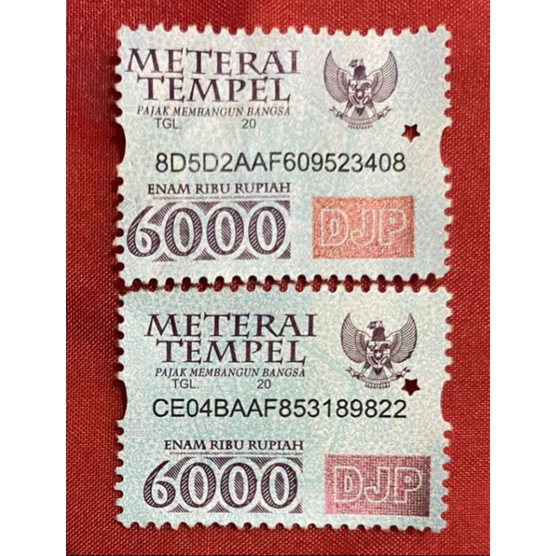 Jual MATERAI DJP 6000 TAHUN 2010-2015 ASLI | Shopee Indonesia