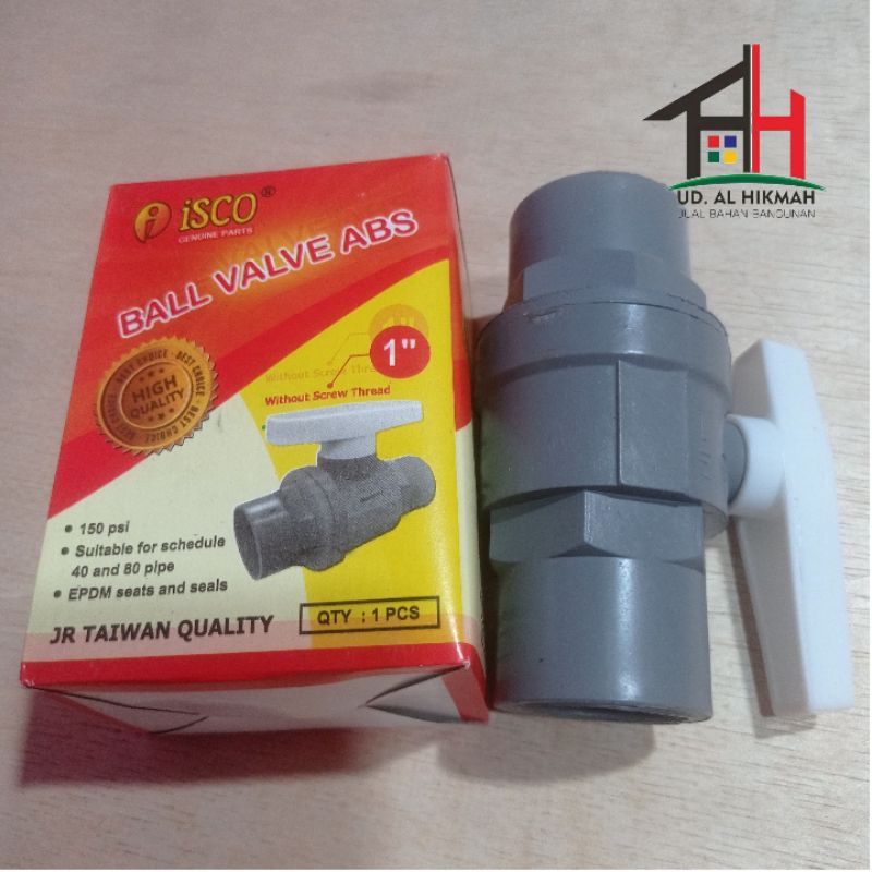 Jual STOP KRAN PVC TEBAL BALL VALVE PVC 1" INCH ISCO | Shopee Indonesia
