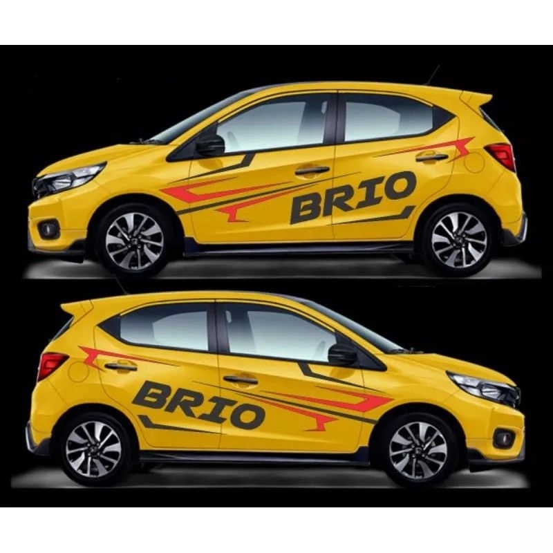Jual STIKER LIS BODY SAMPING HONDA BRIO NEW CUTTING STICKER | Shopee ...