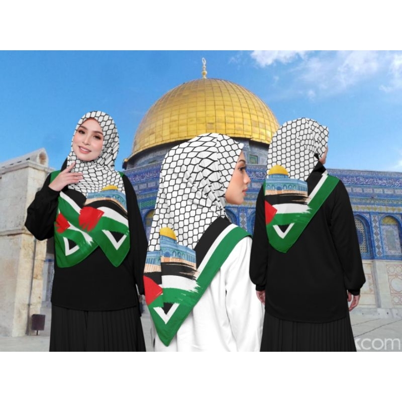 Jual Hijab palestina Al aqso Jilbab palestine syal scarf palestina ...