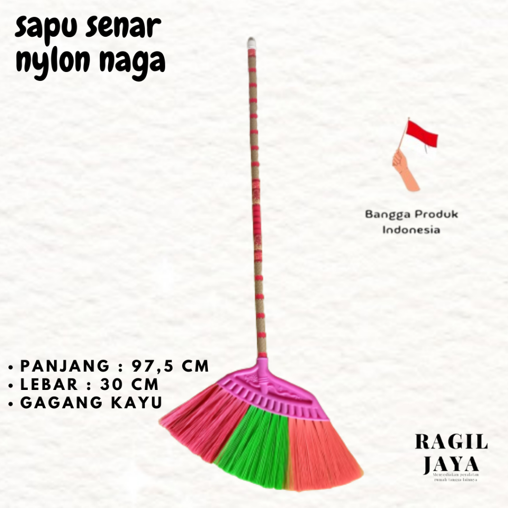 Jual SAPU LANTAI NILON / SAPU SENAR NAGA NYLON / SAPU SENAR / SAPU KAYU ...