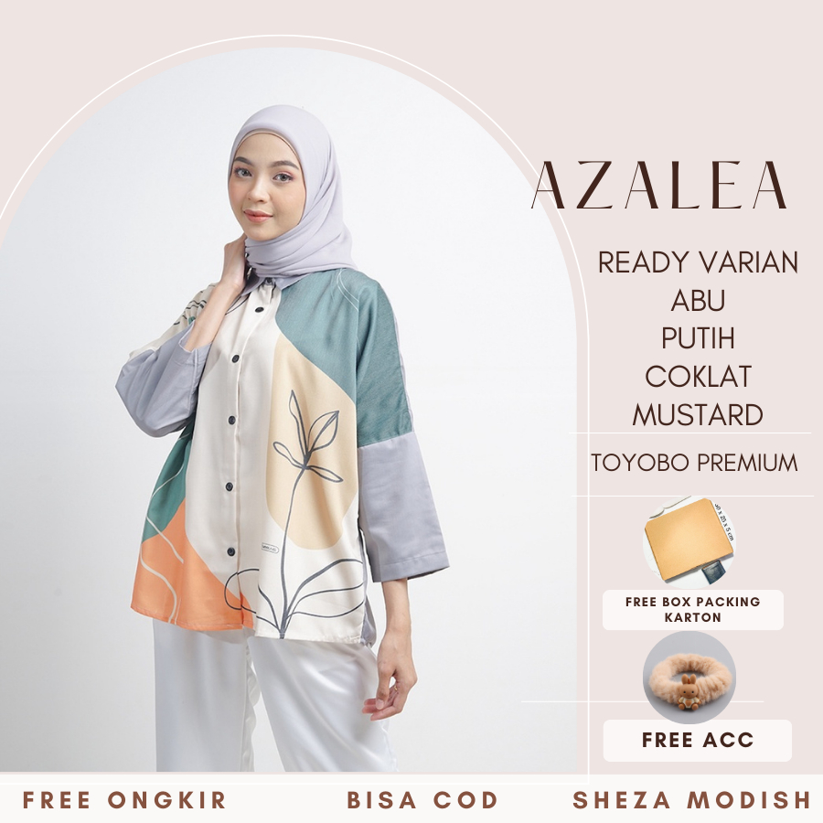 Jual Kemeja JUMBO / OVERSIZE Wanita / Perempuan Toyobo Print Motif ...