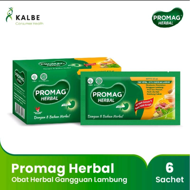 Jual Promag Herbal 1 BOX (6 Sachets @ 10ml) | Shopee Indonesia