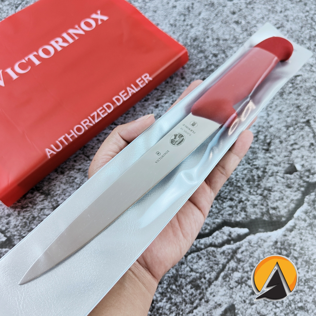 Jual Pisau Fillet knife victorinox flexible 18 cm red original swiss 5. ...