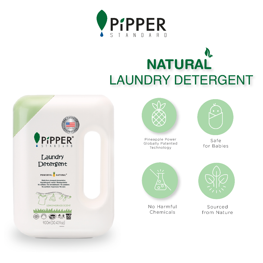 Jual PiPPER Laundry Detergent Lemongrass Scent 900ml | Shopee Indonesia