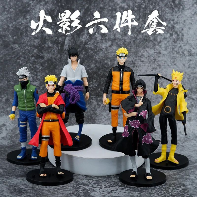 Jual Action Figure Naruto Set 6 Pcs Besar Sasuke Kakashi Itachi ...