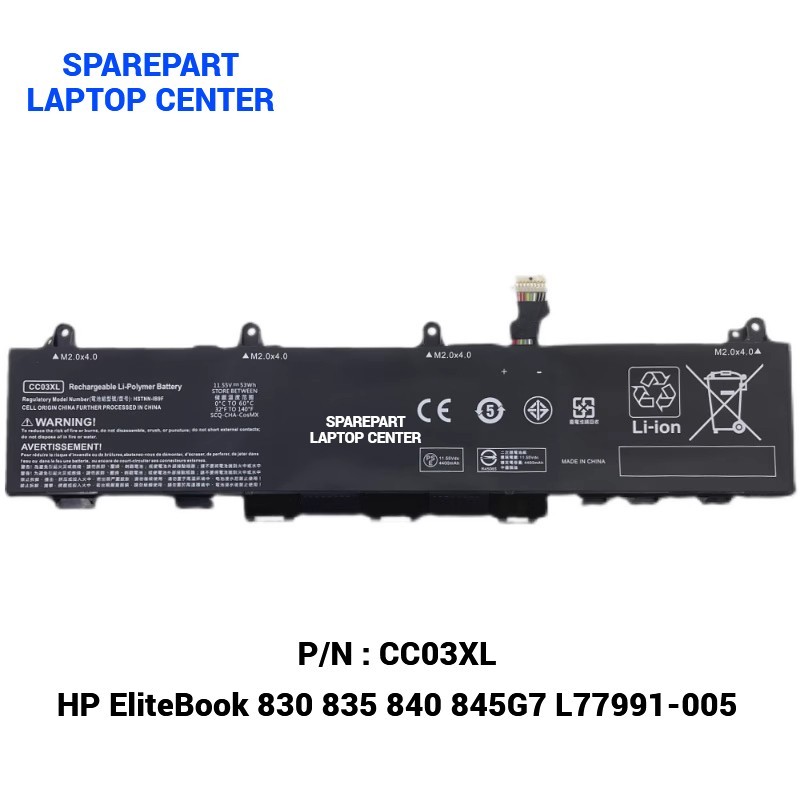 Jual Battery Baterai Hp EliteBook CC03XL 830 835 840 845 G7/G8 ZBook ...