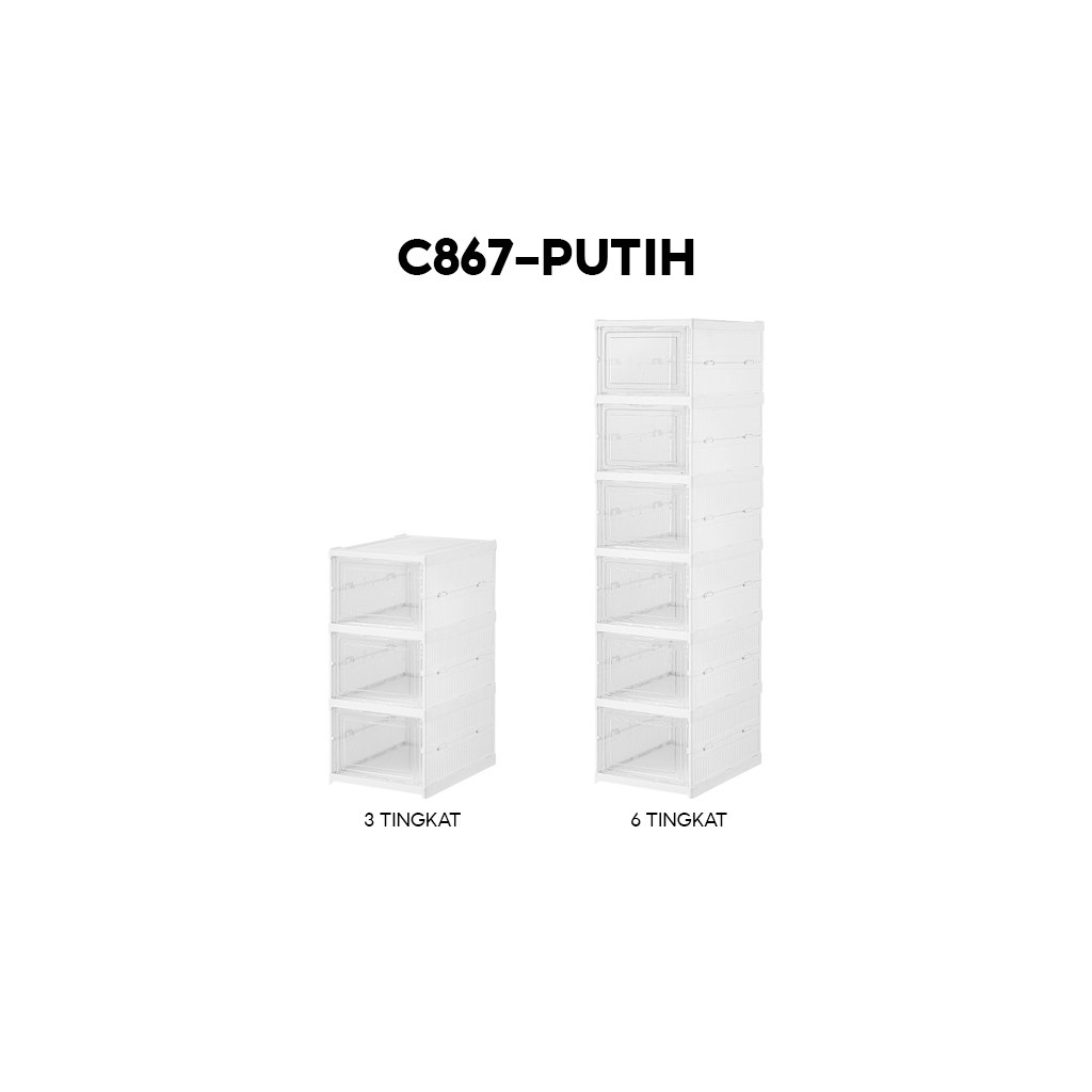 Jual Rak Sepatu Lipat Anti Debu Lemari Multifungsi Serbaguna / Rak Susun Kotak Sepatu Portable ...