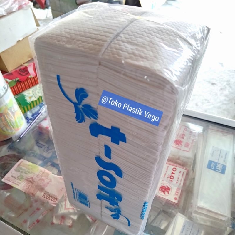 Jual Tisu / Tissue Makan T-Soft Belah Dua - Isi 500 Lembar | Shopee ...