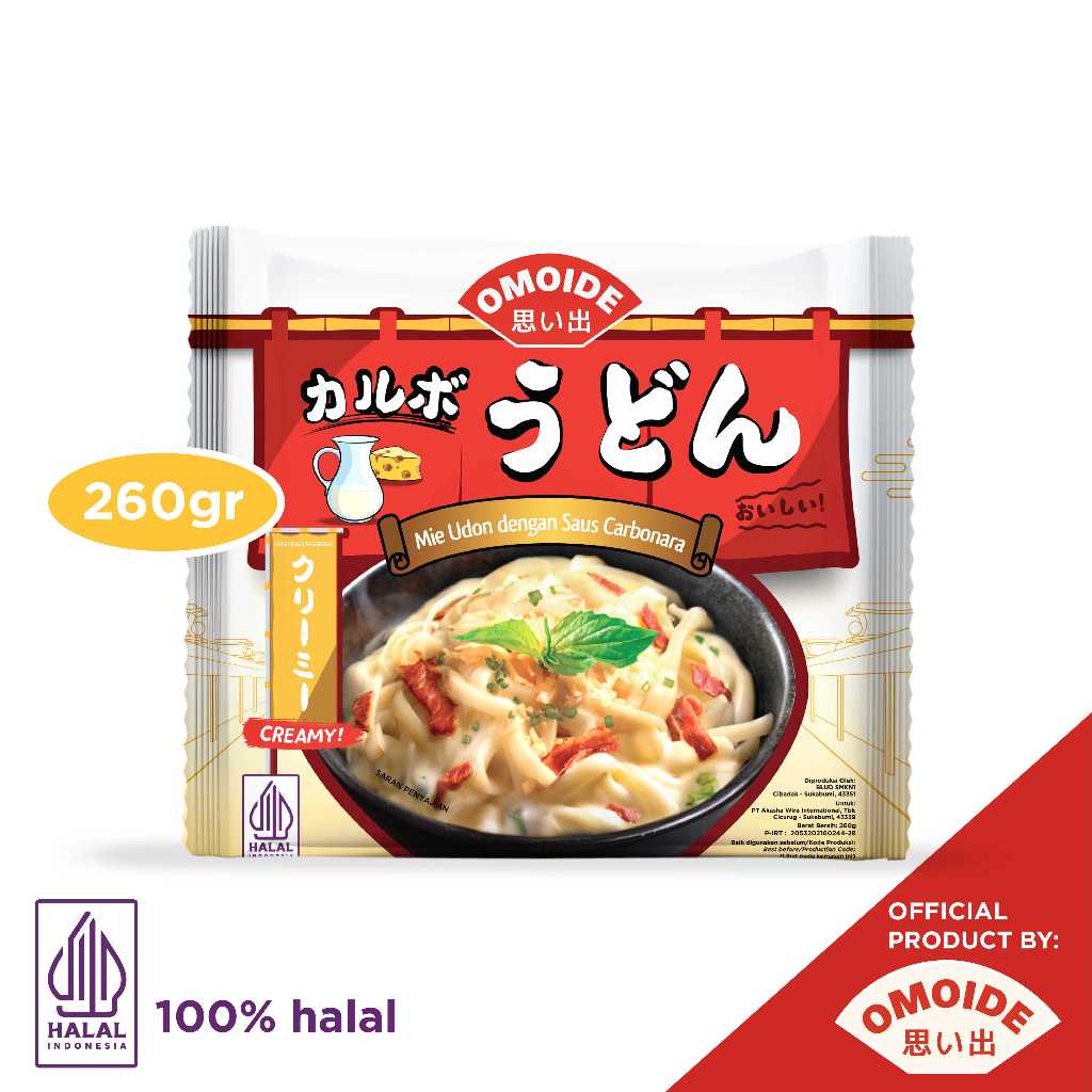 Jual Omoide Carbonara Udon 260 gr / Udon / Udon Carbonara / Mie Udon ...