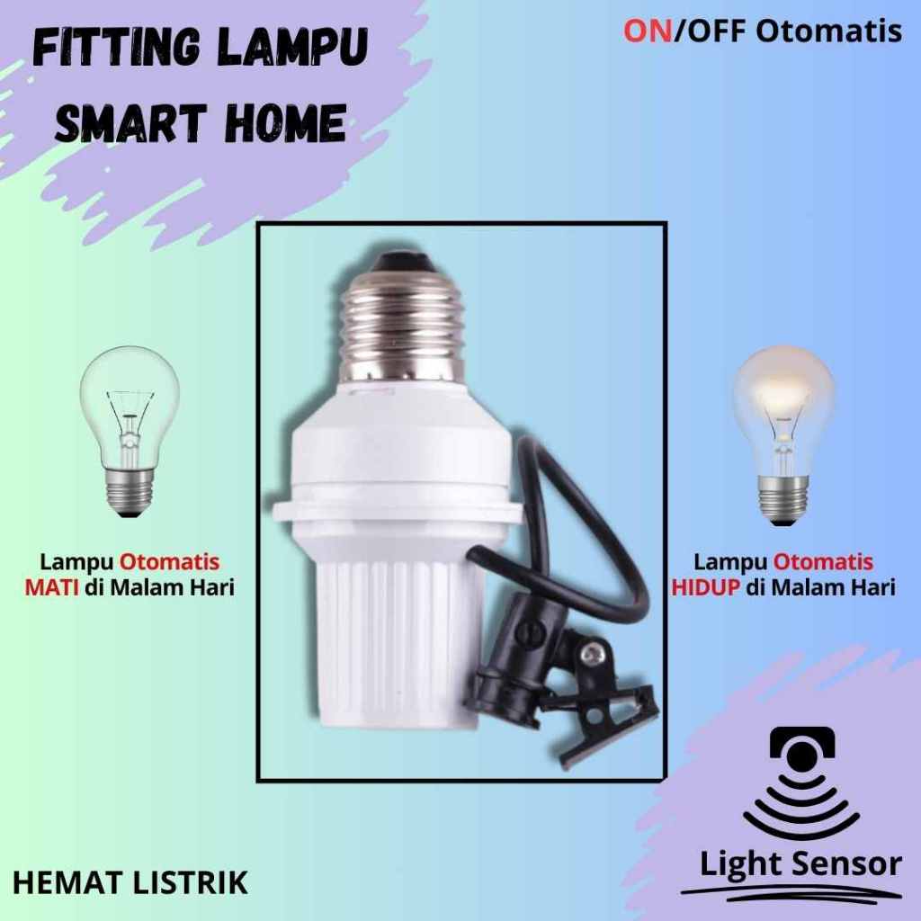 Jual Sensor Cahaya Lampu Otomatis Fitting Lampu E27 Sensor ON OFF ...