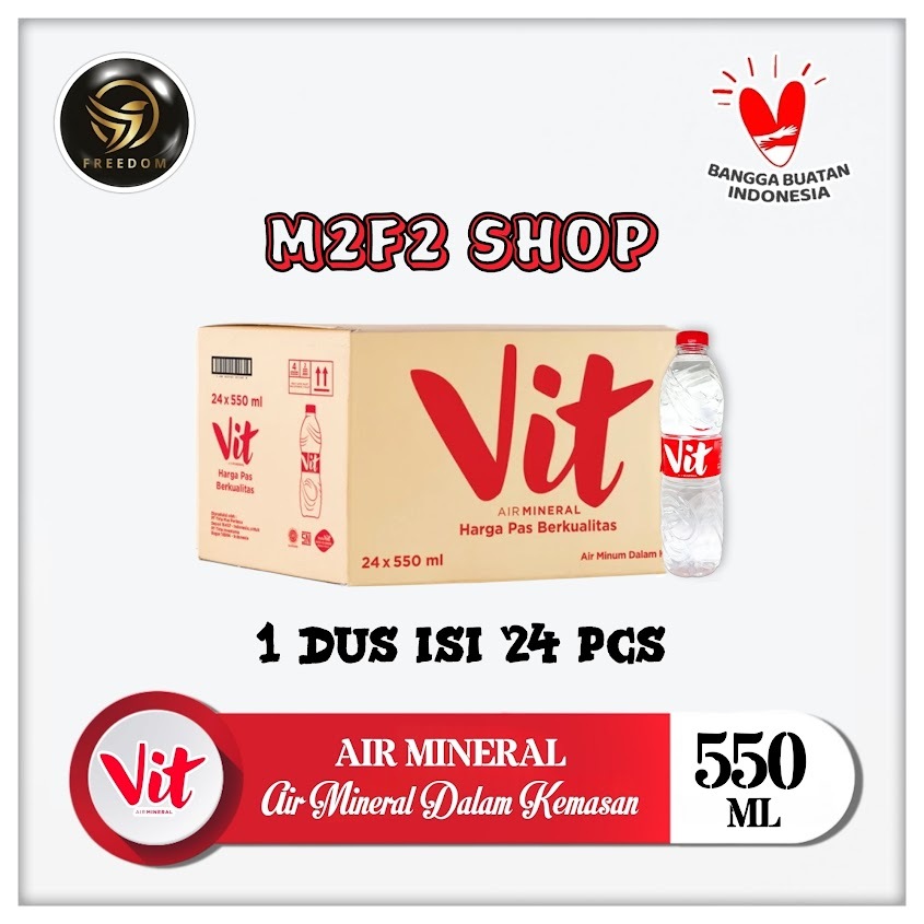 Jual Air Mineral Vit Botol Tanggung Plastik Pet - 550 ml (Kemasan ...