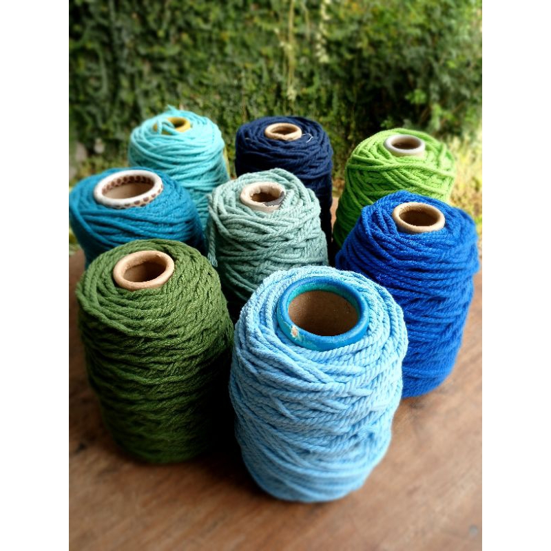 Jual Benang Katun Macrame Green Series 4mm 3ply 500gr | Shopee Indonesia