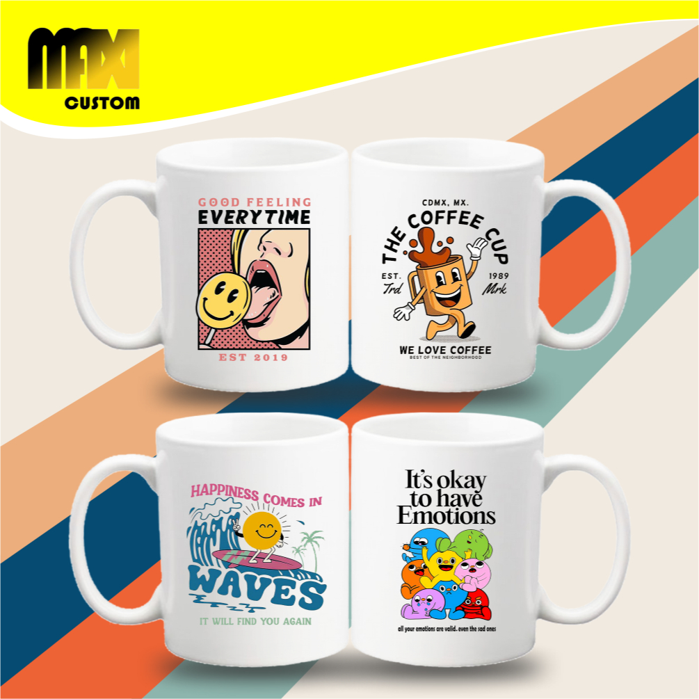Jual MUG QUOTES RETRO / MUG RETRO / MUG KEREN / Gelas Standar Desain ...