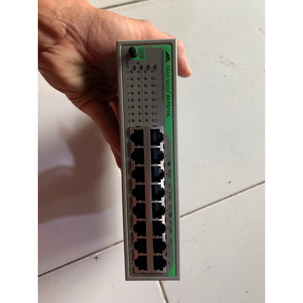 Jual SWITCH HUB ALLIED TELESIS AT-FS716L 16 PORT UNMANAGED FAST ETHERNET SWITCH | Shopee Indonesia