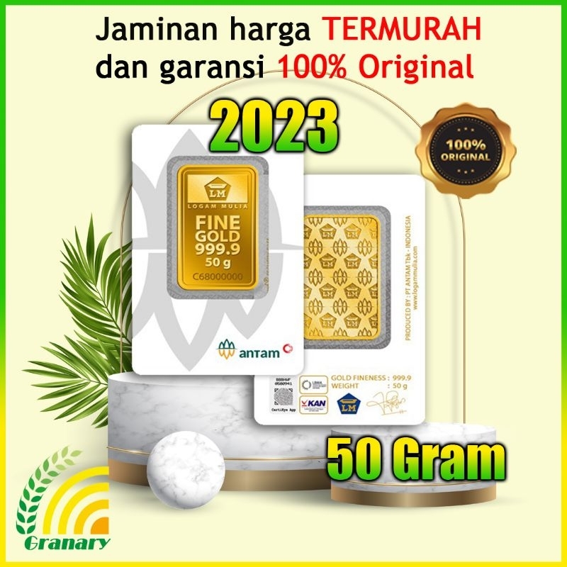 Jual LM EMAS ANTAM 50 GRAM, LOGAM MULIA TERBARU | Shopee Indonesia
