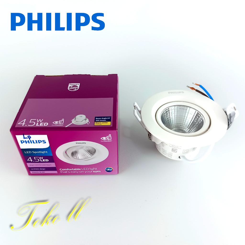 Jual Spotlight LED Philips Kyanite SL201 4.5 Watt (Warm White) | Shopee ...