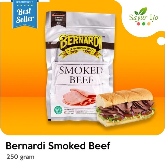 Jual BERNARDI Smoked Beef 250 Gram / Pack Fresh Frozen Slice Daging ...