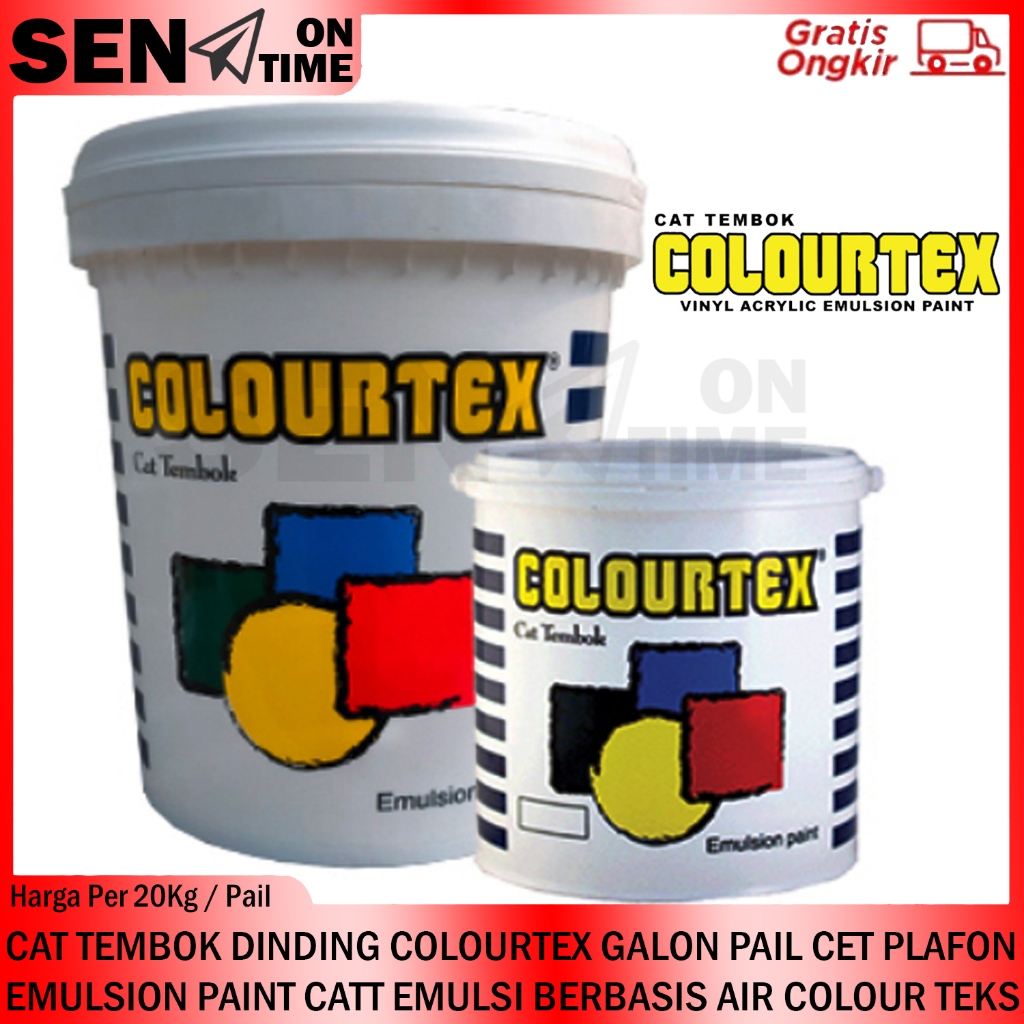 Jual [Instant] COLOURTEX CAT TEMBOK PAIL 20KG COLORTEKS COLOURTEK ...