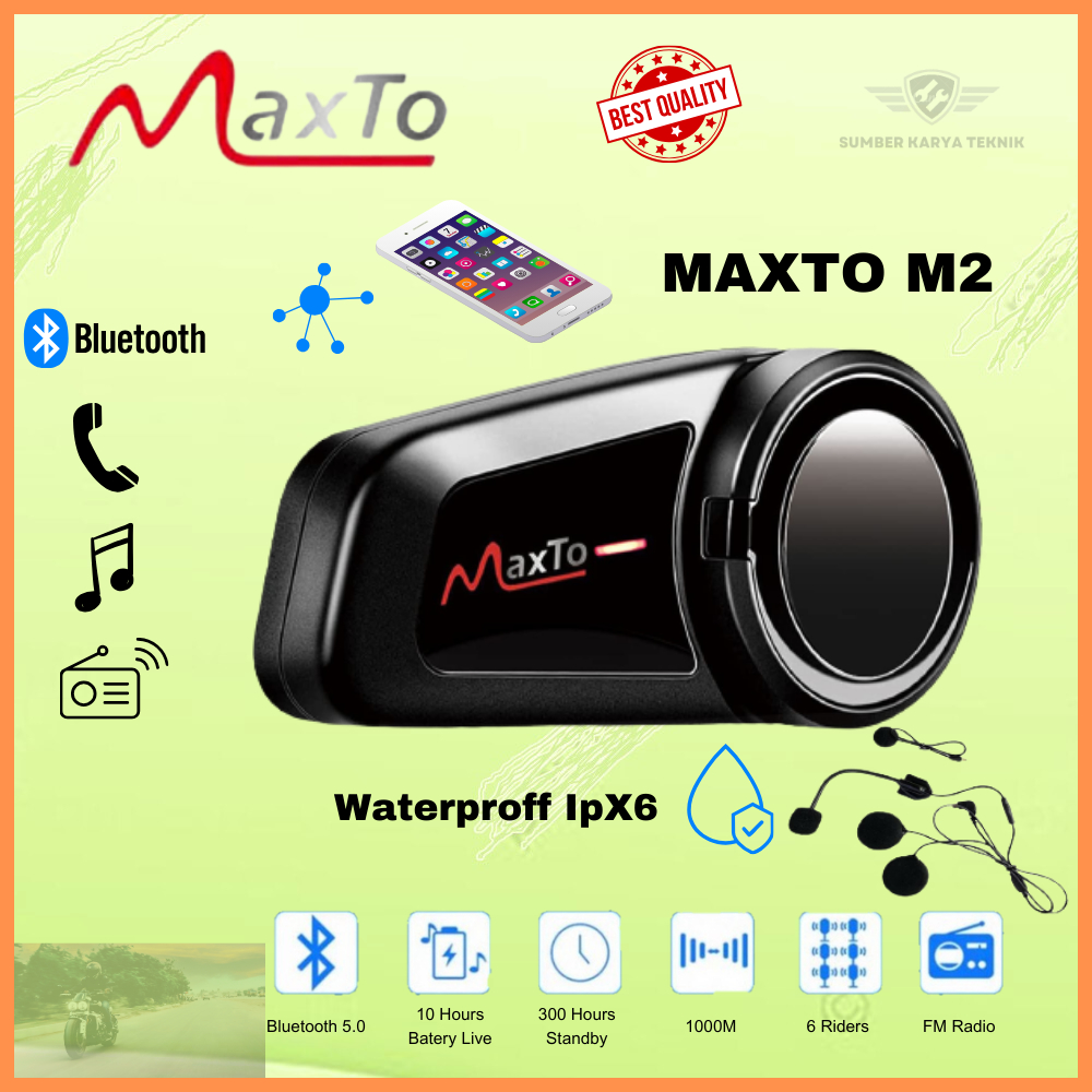 Jual Maxto M2 Intercom Universal 6 Rider | Shopee Indonesia