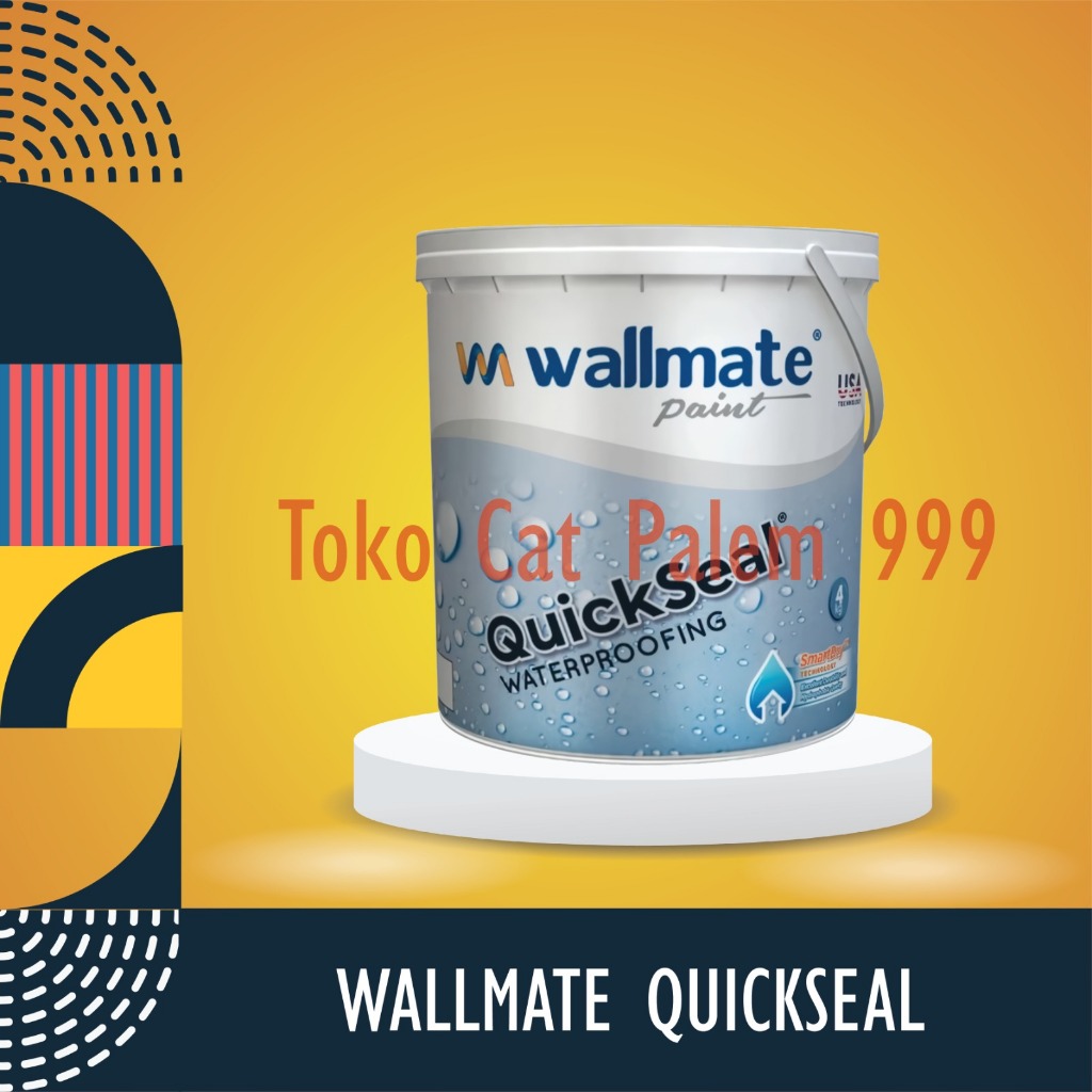Jual Cat Kolam Ikan / Cat Anti Bocor Wallmate Quickseal Waterproofing 20KG | Shopee Indonesia