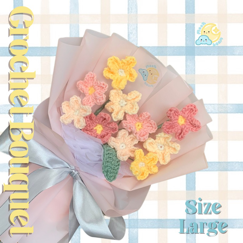 Jual Korean Crochet Bouquet / Buket Bunga Rajut Korea by Moon Beam ...