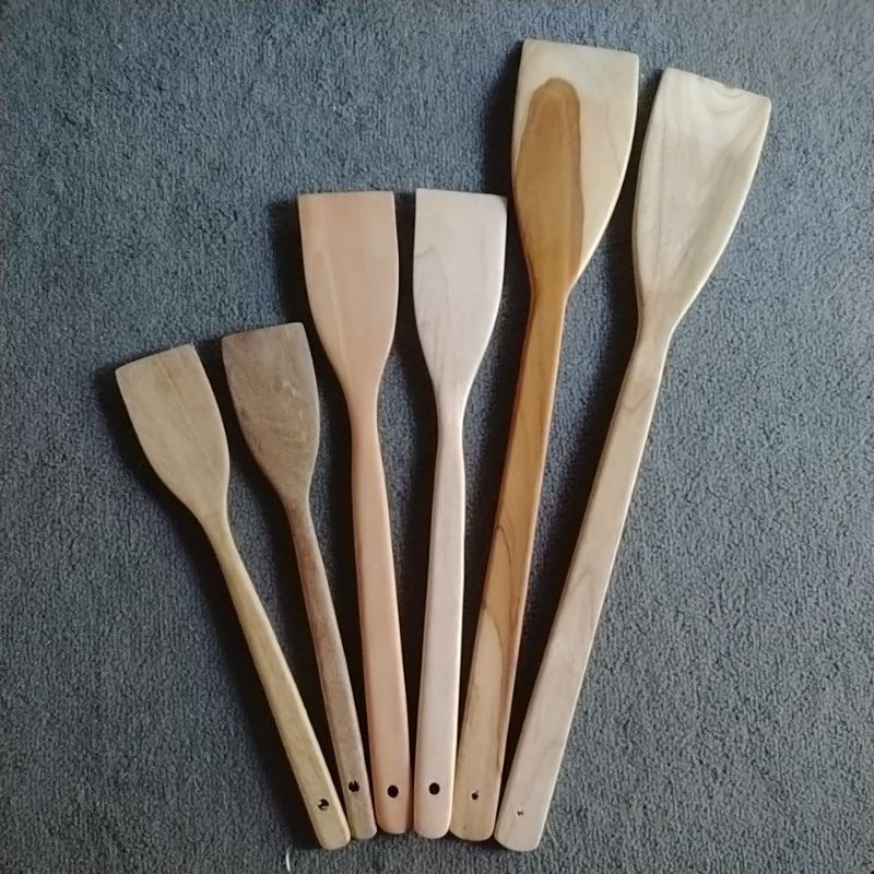Jual Sutil Kayu/ Spatula Kayu Halus 3 Ukuran | Shopee Indonesia