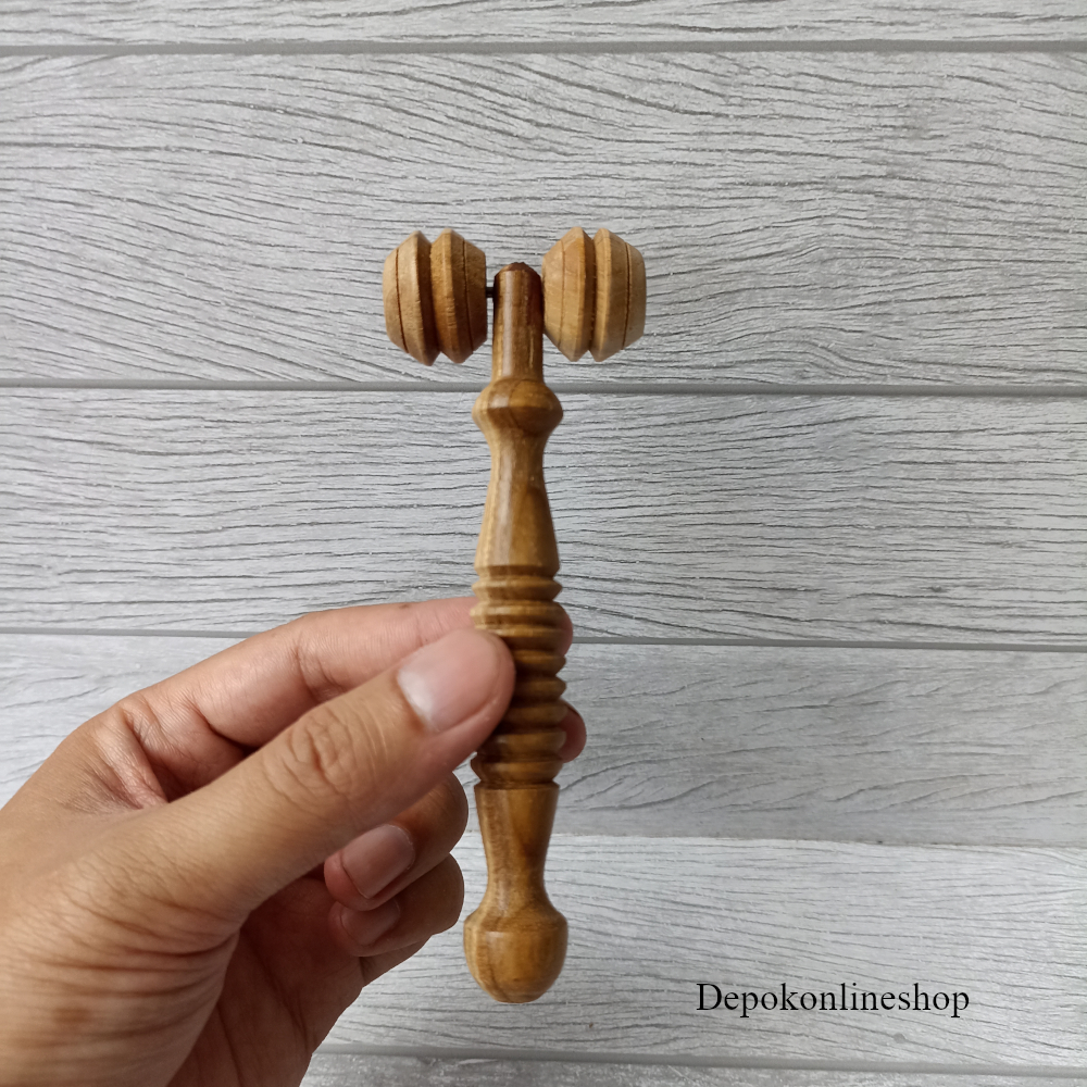 Jual Alat Pijat Roller Kening Kayu Pemijat Refleksi Manual Tradisional ...