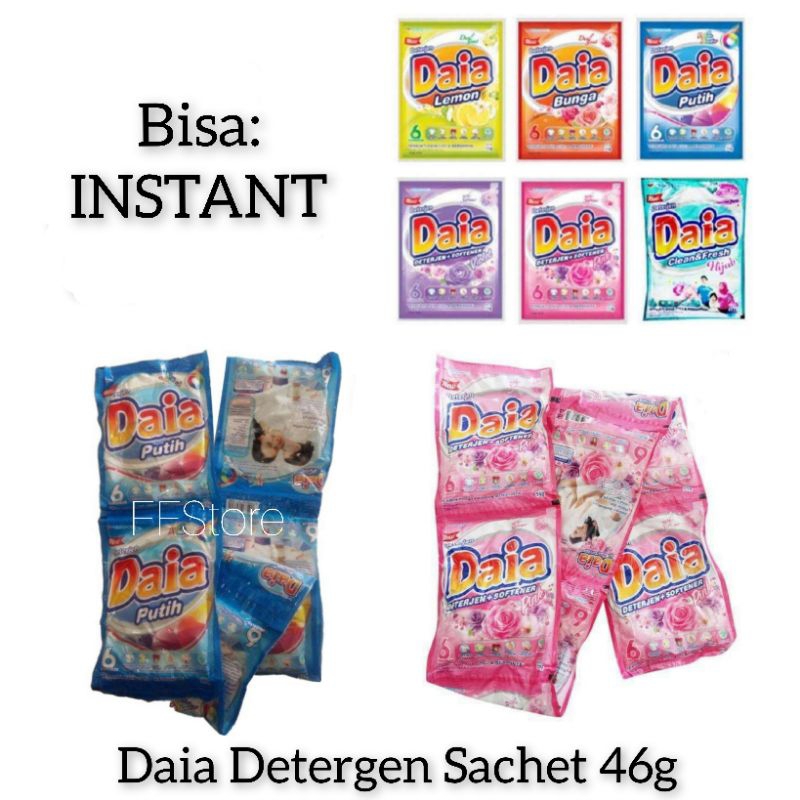 Jual Daia Detergent & Softener Bubuk Sachet 46g | Shopee Indonesia