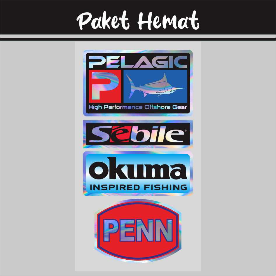 Jual Stiker Pancing untuk Tackle Box Kayak Kapal Kotak Lure Brand ...