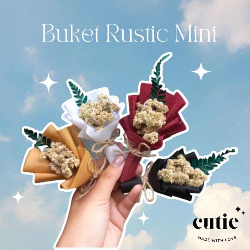 Jual Buket mini bunga kering Mini buket aestetic Buket Bunga Mini ...