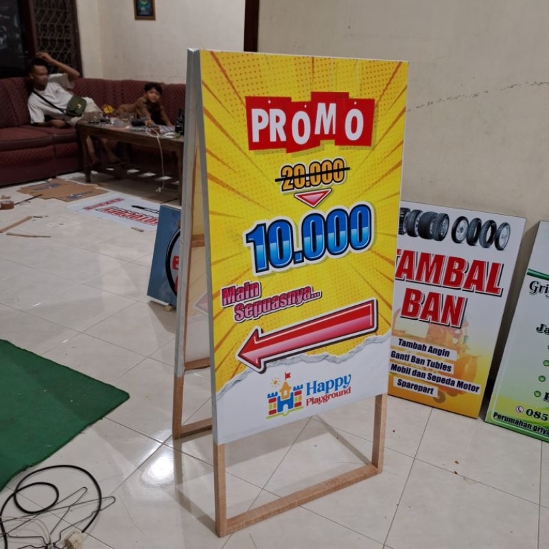 Jual STANDING BANNER UKURAN 50cm x 150cm 2 sisi bolak-balik | Shopee ...