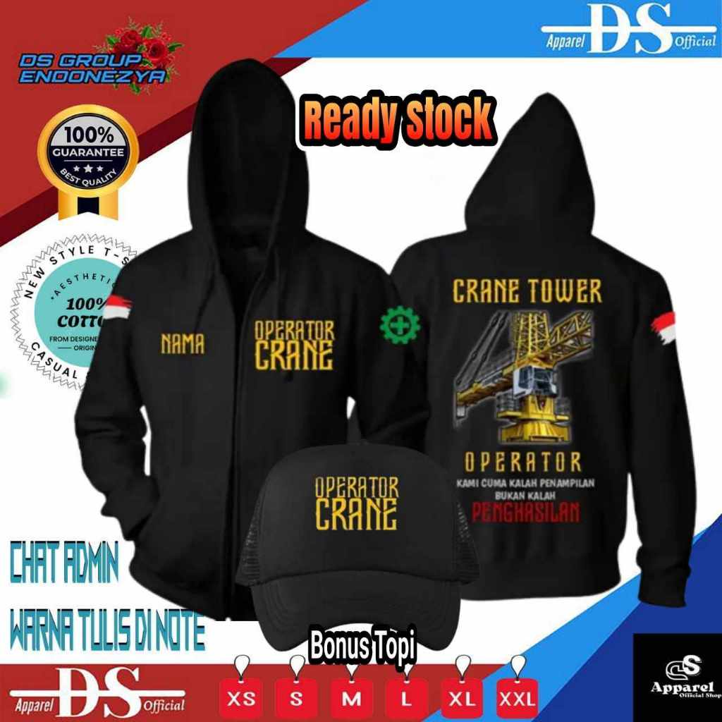 Jual JAKET ZIPPER SLETING OPERATOR CRANE TOWER KALAH PENAMPILAN BUKAN ...