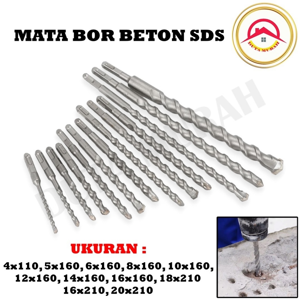 Jual Mata Bor Beton Mata Bor Bobok Tembok Besi SDS 4mm 5mm 6mm 8mm 10mm ...