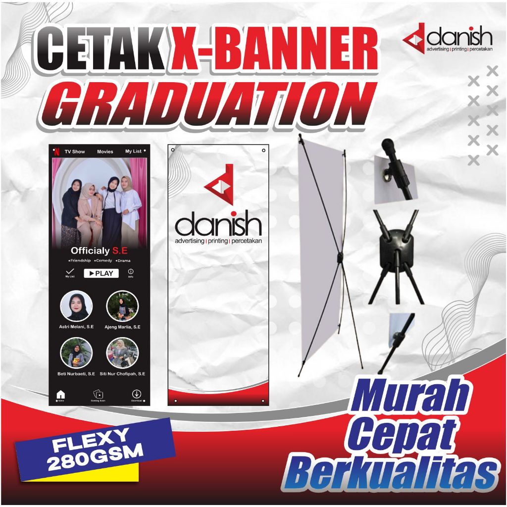 Jual Banner Wisuda Sesuai Template Sudah Termasuk Kaki x Banner Free ...