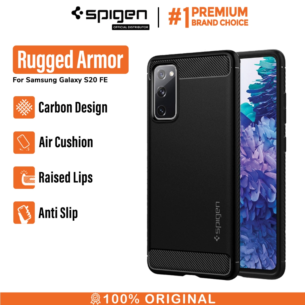 Jual Spigen Case Samsung Galaxy S20 FE Rugged Armor Softcase Carbon ...