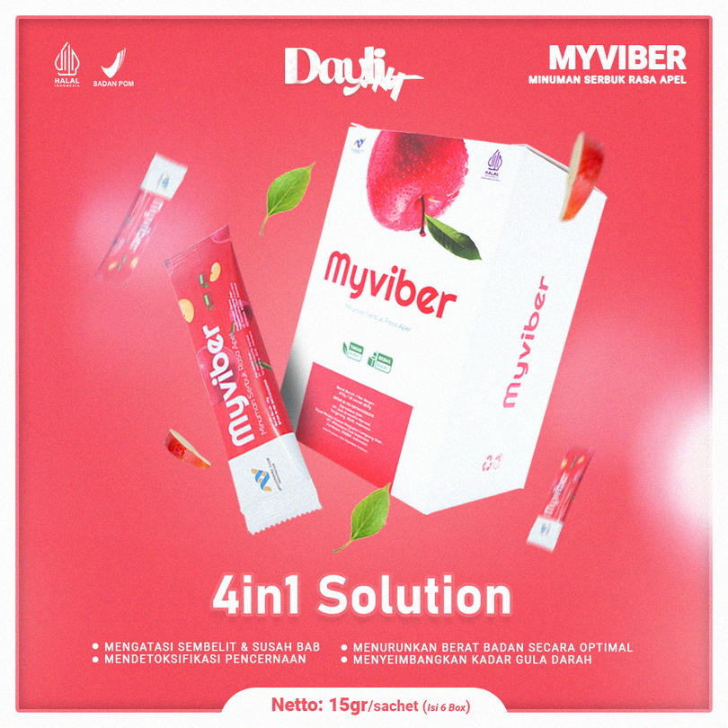 Jual Myviber Minuman Serat / Fiber Detox Rasa Apel Membantu Melancarkan ...