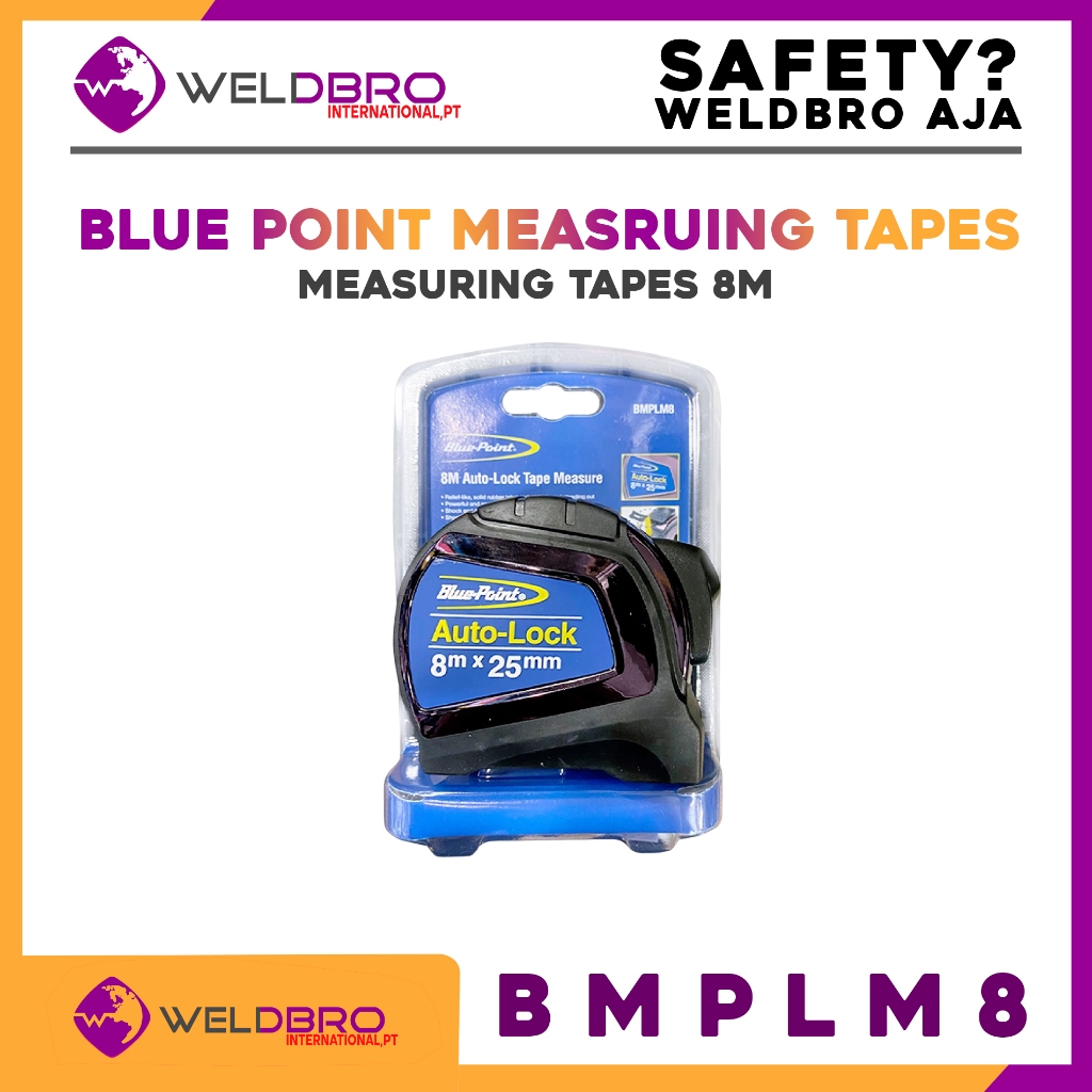 Jual BLUE POINT - MEASURING TAPES 8M BMPLM8 ALAT PENGUKUR JARAK DAN ...