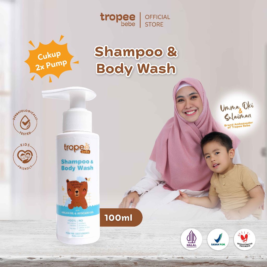 Jual Tropee Bebe Shampoo & Body Wash 100ml | Sampo & Sabun Mandi Anak ...