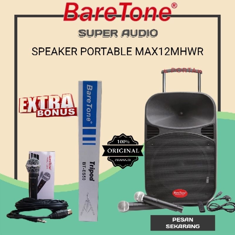 Jual Speaker Portable Baretone Max12mhwr Original Speaker Baretone ...