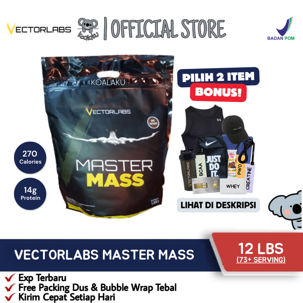 Jual Vectorlabs Master Mass Gainer 12 lbs 5.4 kg Susu Protein Gym ...