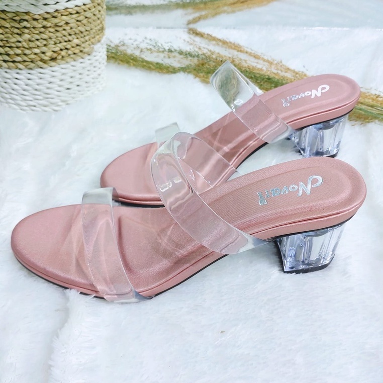 Jual Sandal Heels Kaca Wanita Premium - 5cm | Shopee Indonesia