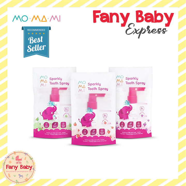 Jual MOMAMI SPARKLY TOOTH SPRAY 6+ MONTH - 20ML | Shopee Indonesia