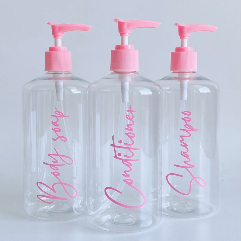 Jual botol BENING 24 500ml PINK EDITION . aesthetic bottle clear refill ...