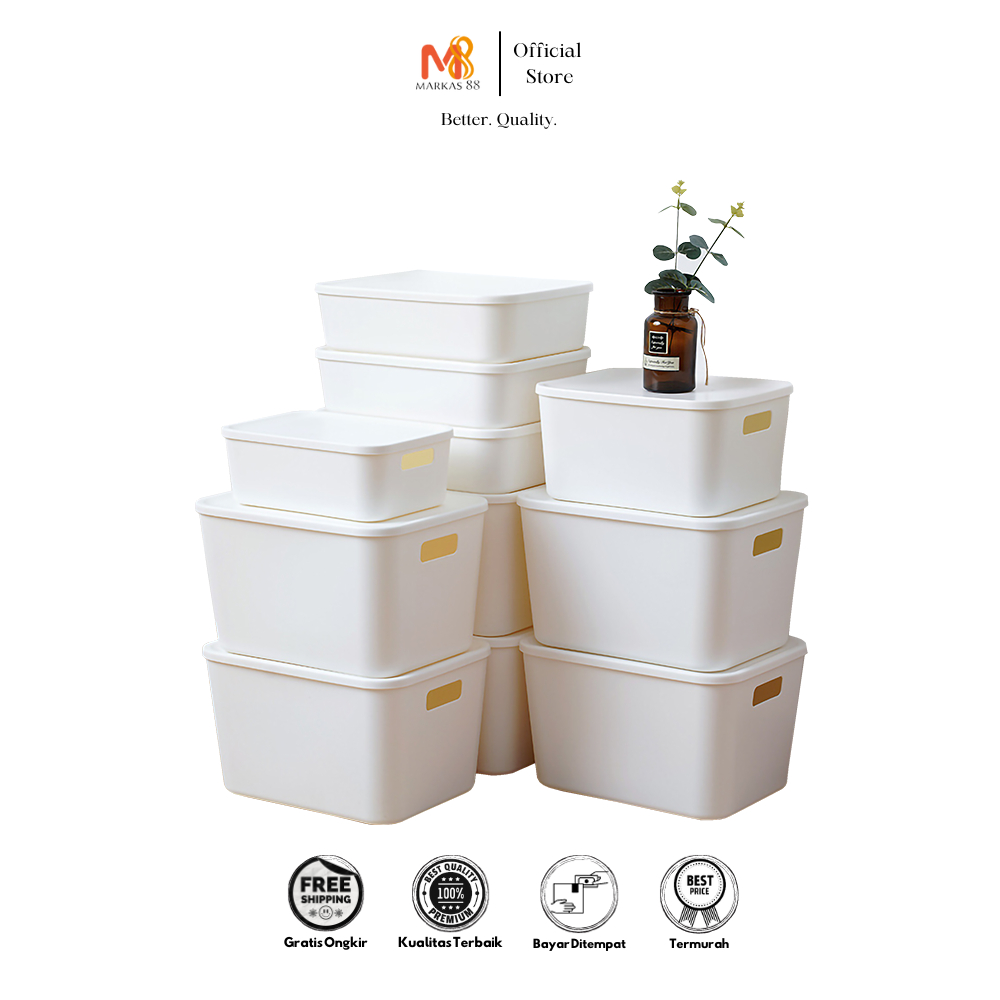 Jual MARKAS88 Kotak Penyimpanan Bin Pantry Storage Box dengan Penutup ...