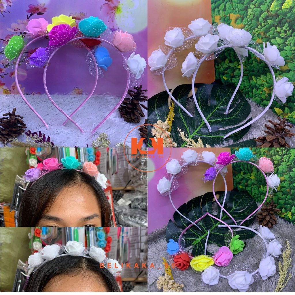 Jual BANDO FLOWER CROWN 5 BUNGA / BANDO MAHKOTA BUNGA / BONDU WANITA ...
