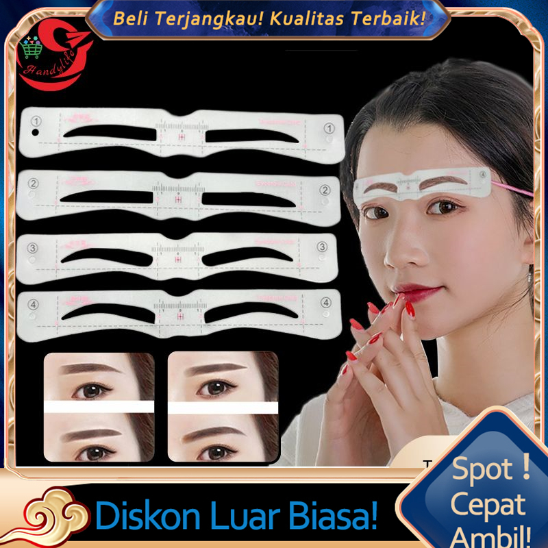 Jual 12 Model Cetakan Alis Tali Lengkap Eyebrow Ruler/(Free Sikat Alis ...