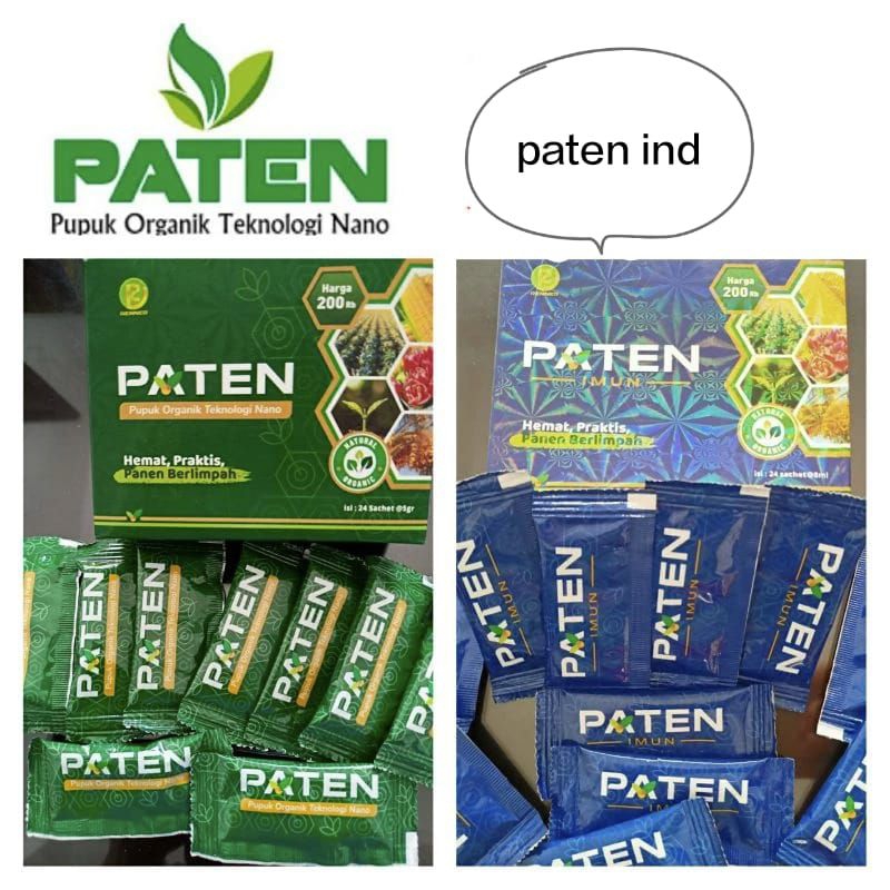 Jual Paket PUPUK ORGANIK "PATEN" 1box (isi campur 12 sachet pupuk paten ...